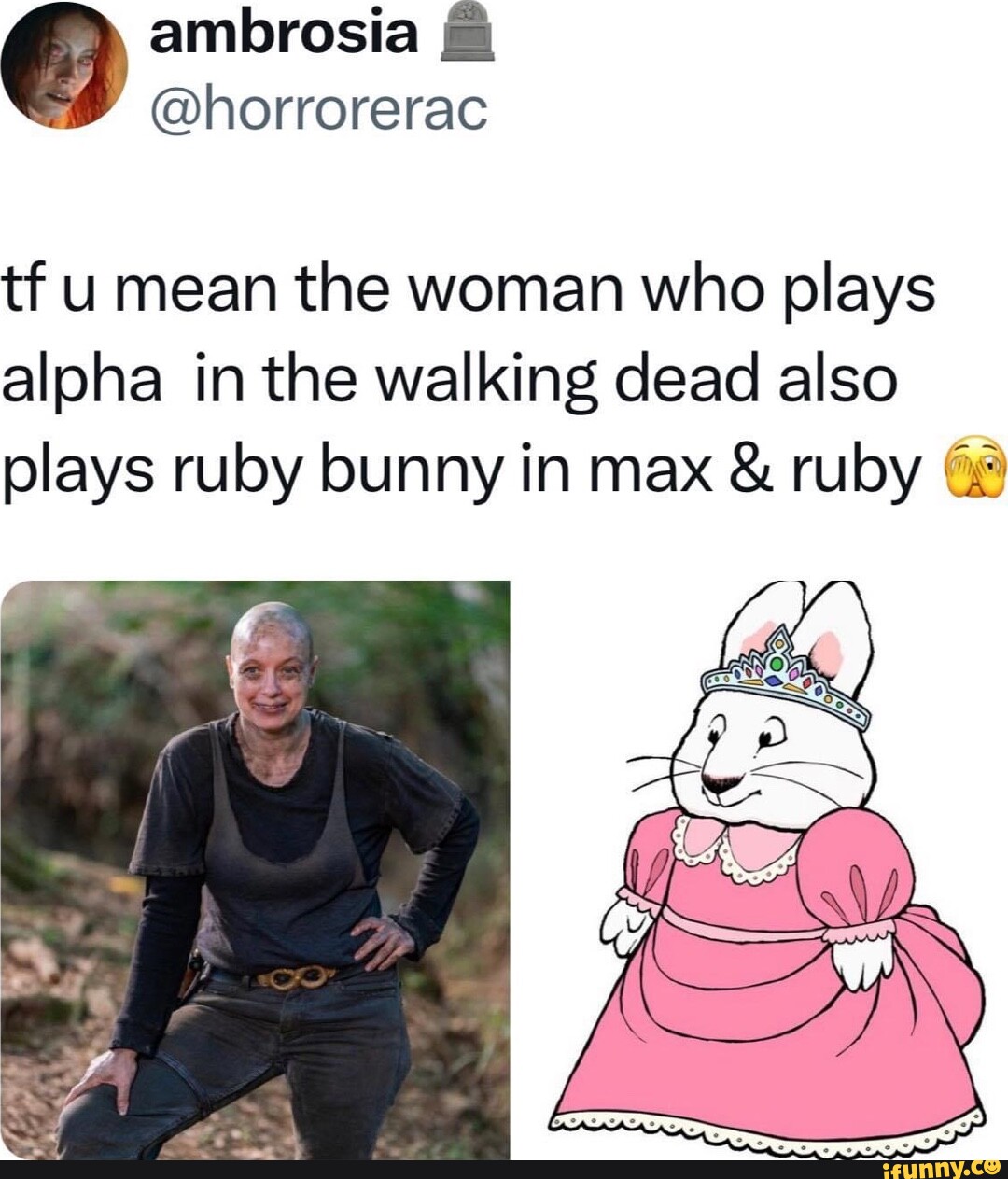 Ambrosia @horrorerac tf umean the woman who plays alpha in the walking ...