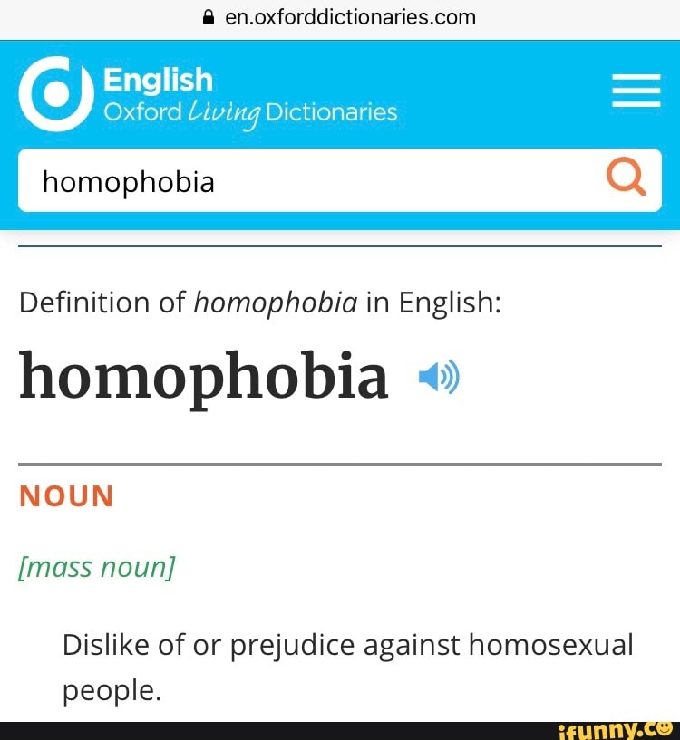 Definition of hamophobia in English: homophobia