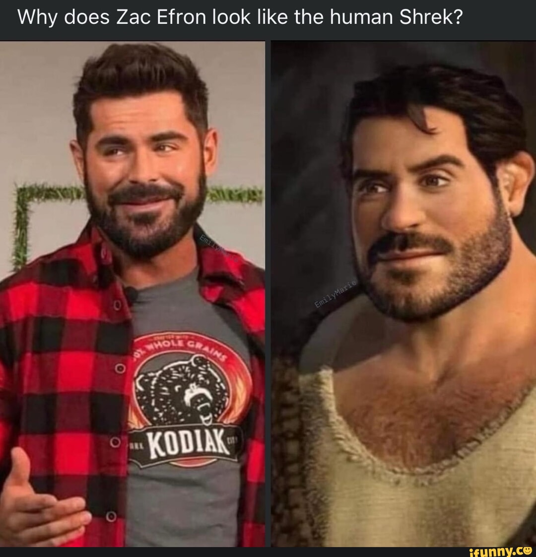 Why does Zac Efron look like the human Shrek? - iFunny