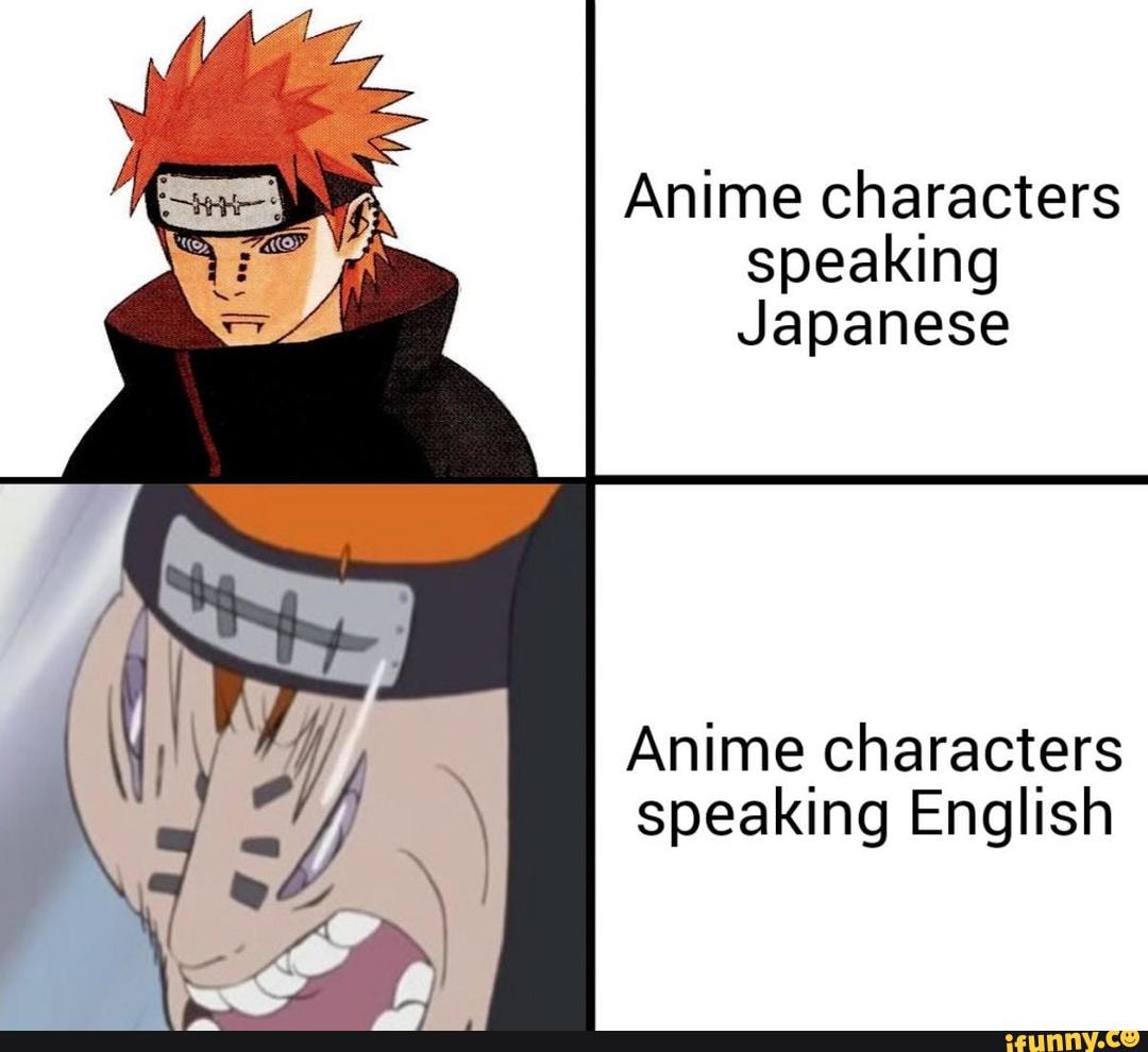 Anime cha_racters speaking Japanese Anime characters speaking English ...