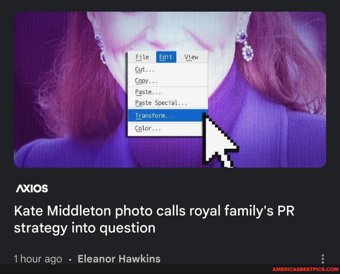 Transform... AMOS Kate Middleton photo calls royal family's PR strategy ...