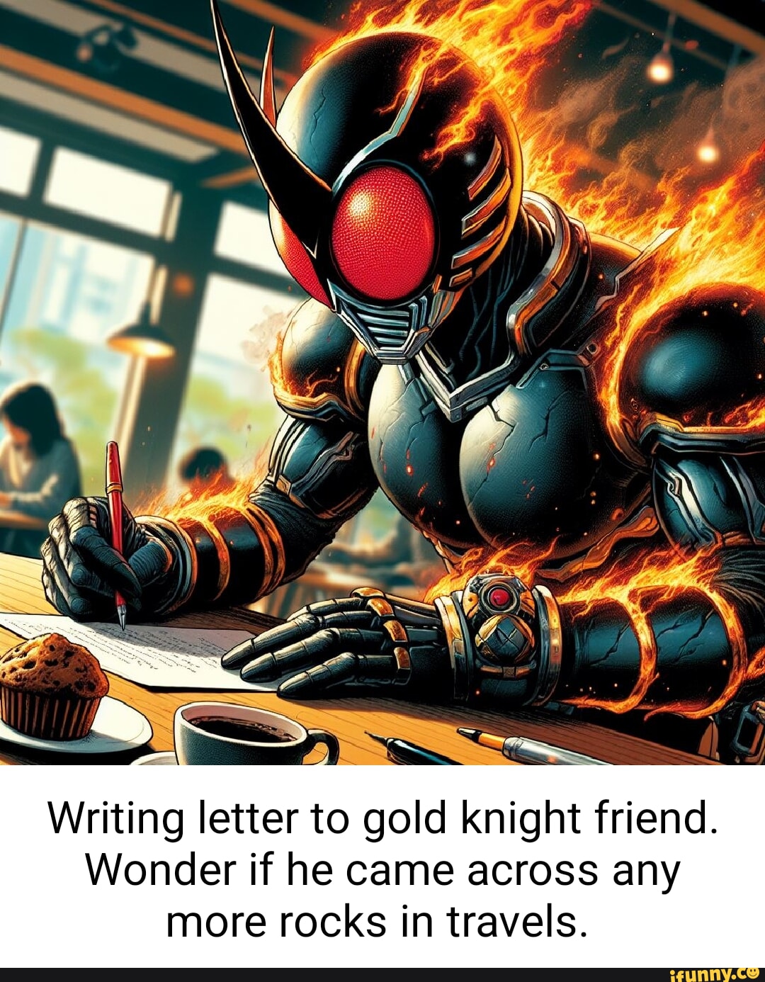 WA \ Writing letter to gold knight friend. Wonder if he came across any ...