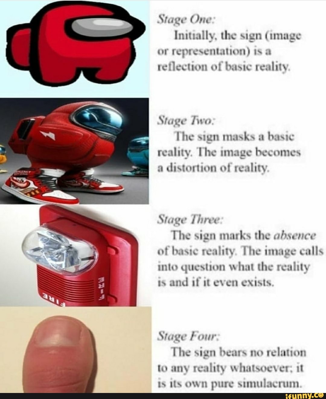 Stage One Initially, the sign (image or representation) is a reflection ...