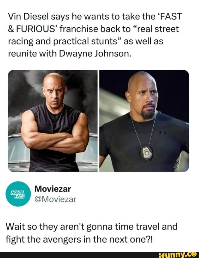 Vin Diesel says he wants to take the 'FAST & FURIOUS' franchise back to ...
