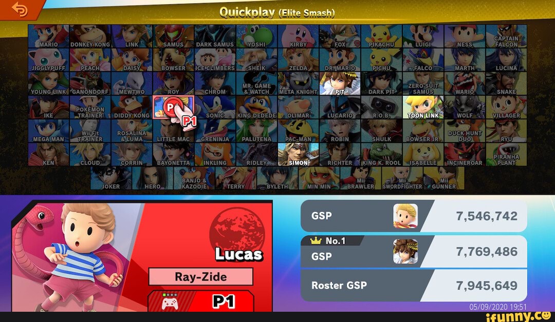 Lucas Ray-Zide (Elite sIMON GSP No.1 GSP Roster GSP TOON LINK - iFunny
