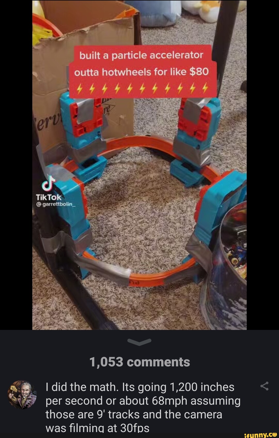 Built a particle accelerator outta hotwheels for like $80 hhHy eys ...