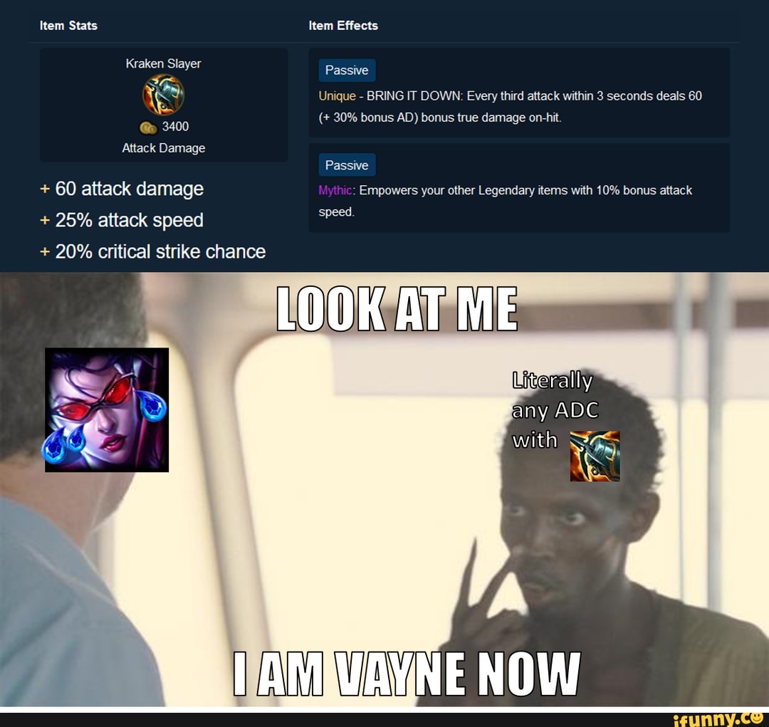 Item Stats Item Effects Kraken Slayer Passive Unique - BRING IT DOWN ...