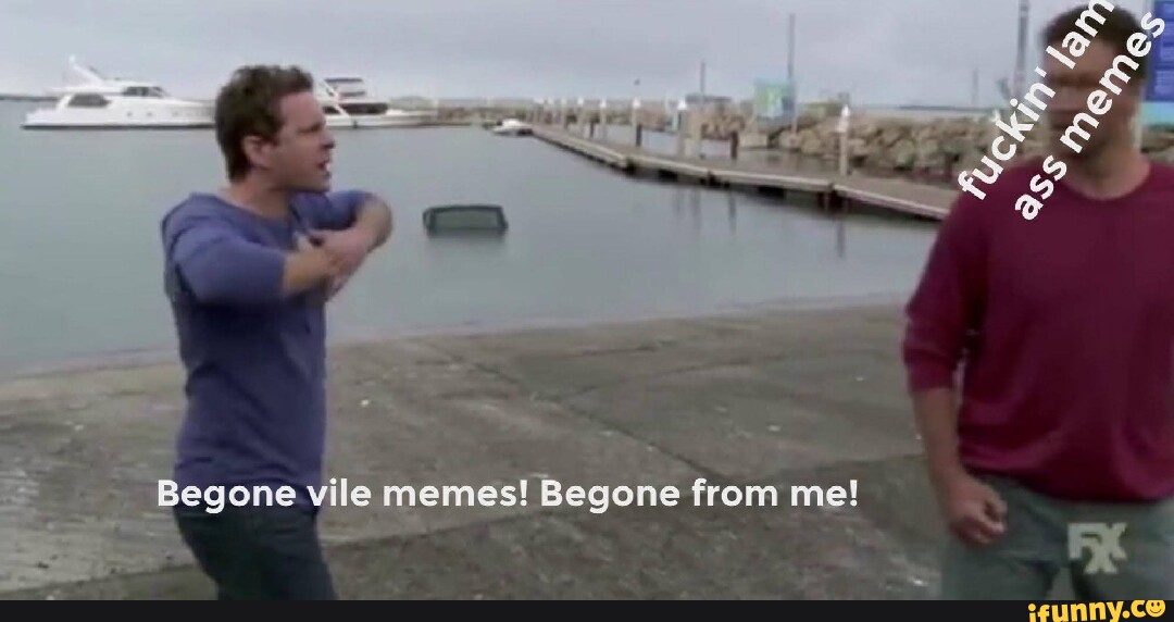 Begone vile memes! Begone from me! - iFunny
