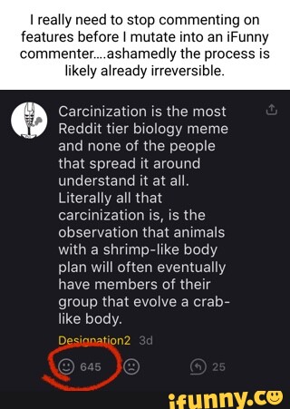 Carcinization memes. Best Collection of funny Carcinization pictures on ...