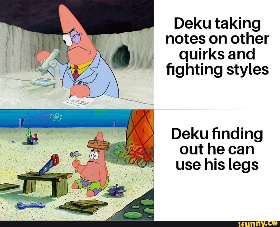 Deku taking notes on other quirks and fighting styles Deku finding out ...