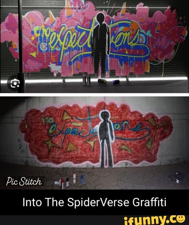 PicStitch Into The SpiderVerse Graffiti - iFunny