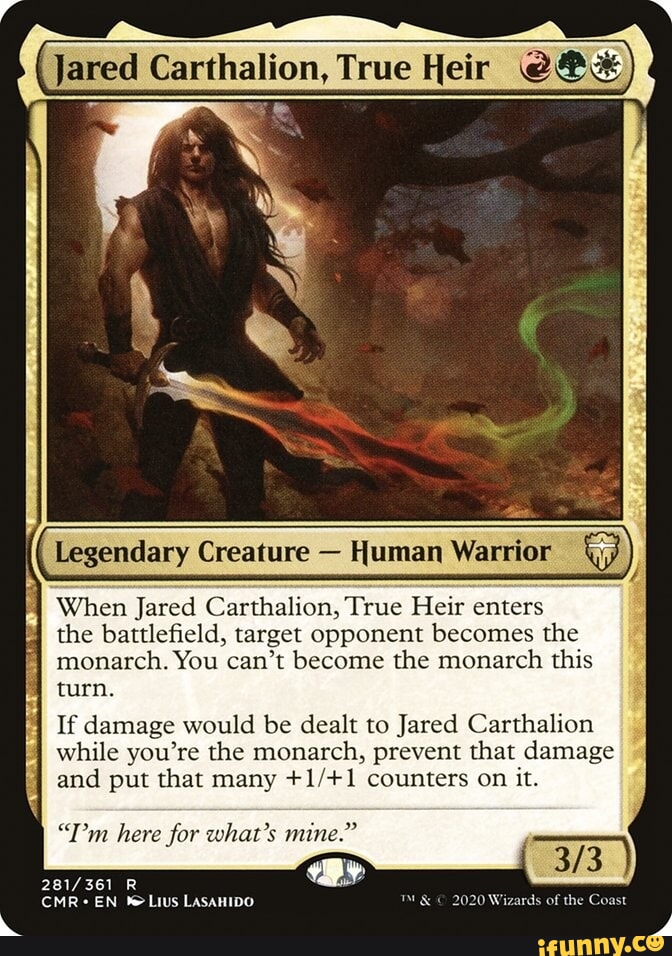 Carthallion, True Heir Creature Warrior When Jared Carthalion, True ...
