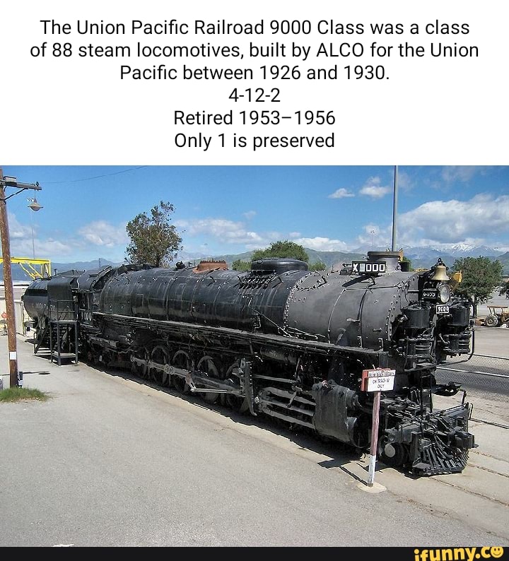 The Union Pacific Railroad 9000 Class was a class of 88 steam ...