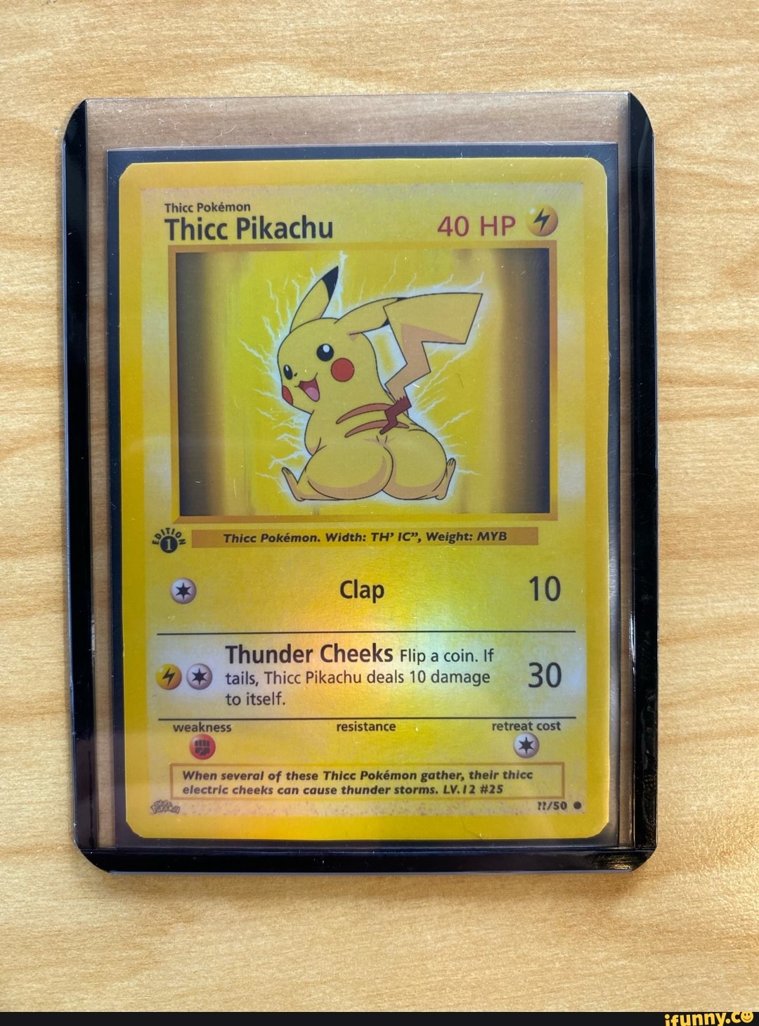Thicc Pokemon Thicc Pikachu 40 HP Thice Pokmon. Width: TH? IC", Weight ...