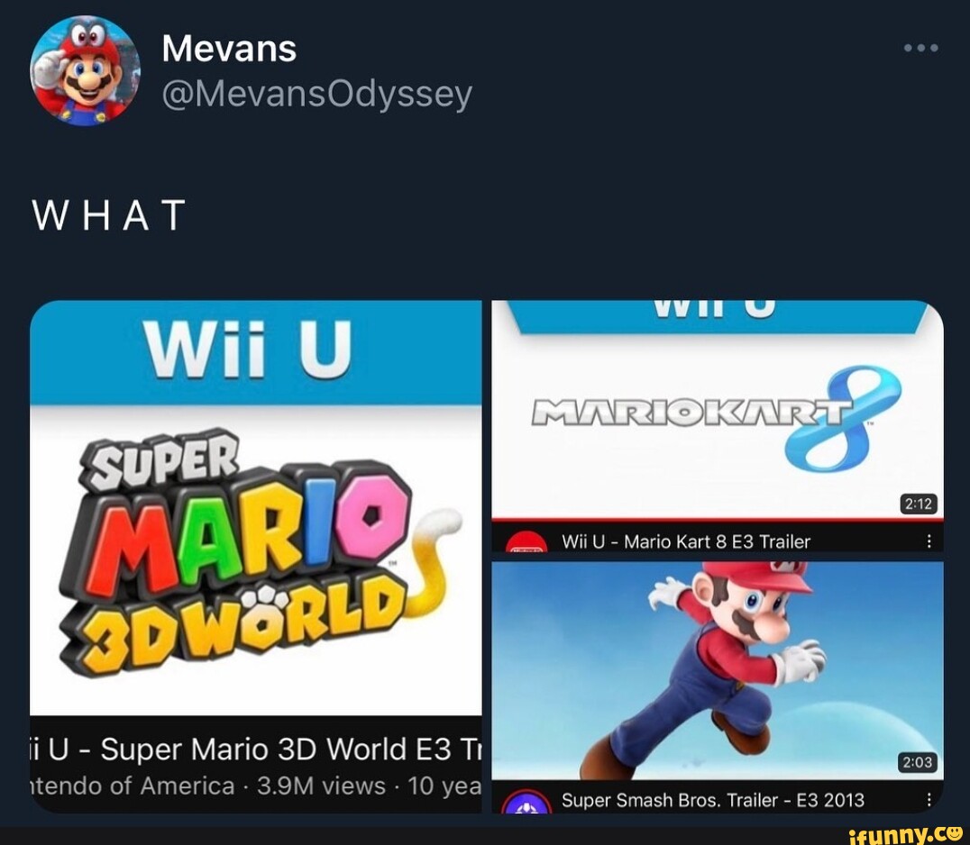 Mevans @MevansOdyssey WHAT Wii ii U - Super Mario World Ti itendo of ...
