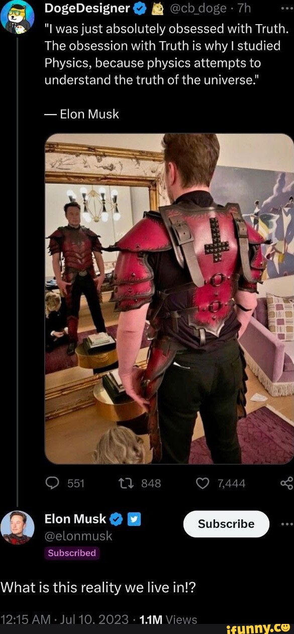 DogeDesigner @ @cb doge "I was just absolutely obsessed with Truth. The ...