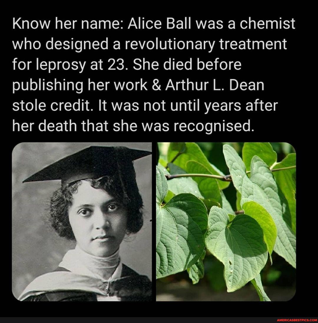 Know her name: Alice Ball was a chemist who designed a revolutionary ...