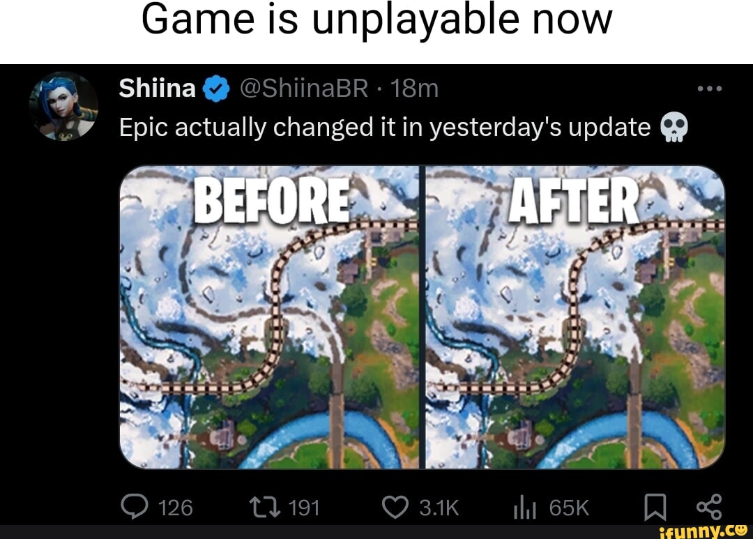 Game is unplayable now Shiina@ @ShiinaBR Epic actually changed it in ...
