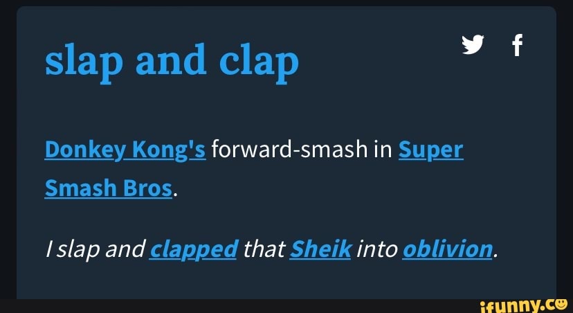 Slap and clap Donkey Kong's forward-smash in Super Smash Bros. slap and ...