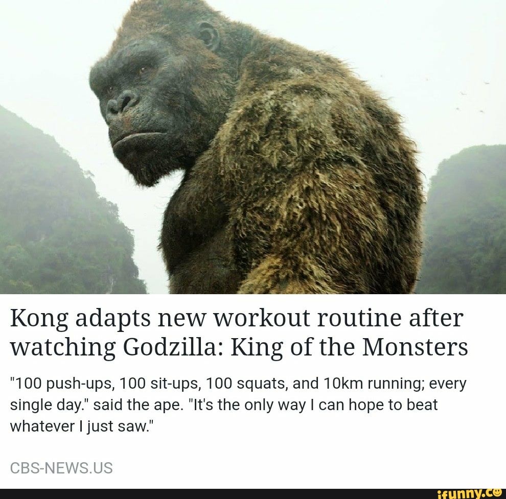 Kong adapts new workout routine after watching Godzilla: King of the ...