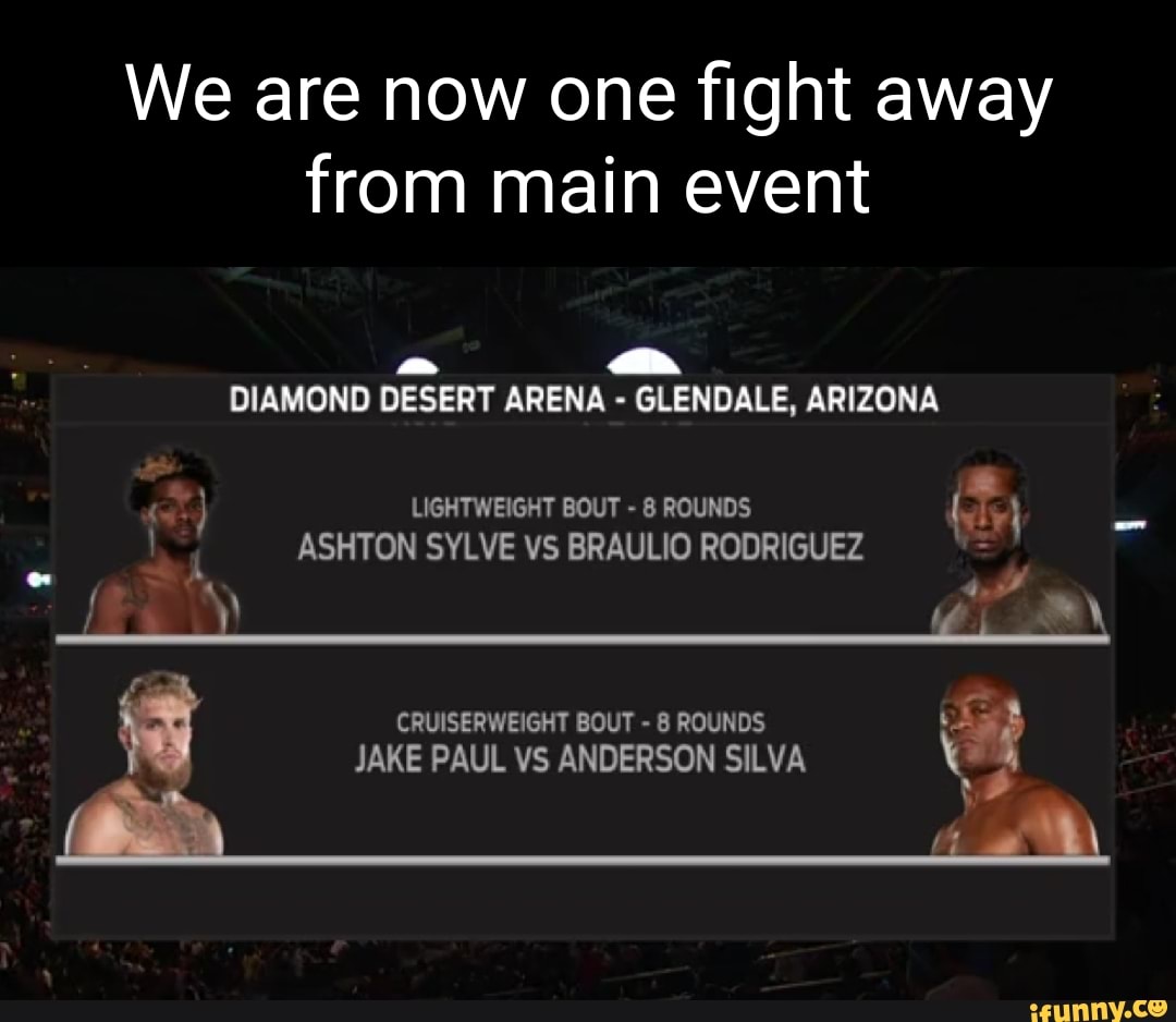 We are now one fight away from main event ~ an DIAMOND DESERT ARENA ...