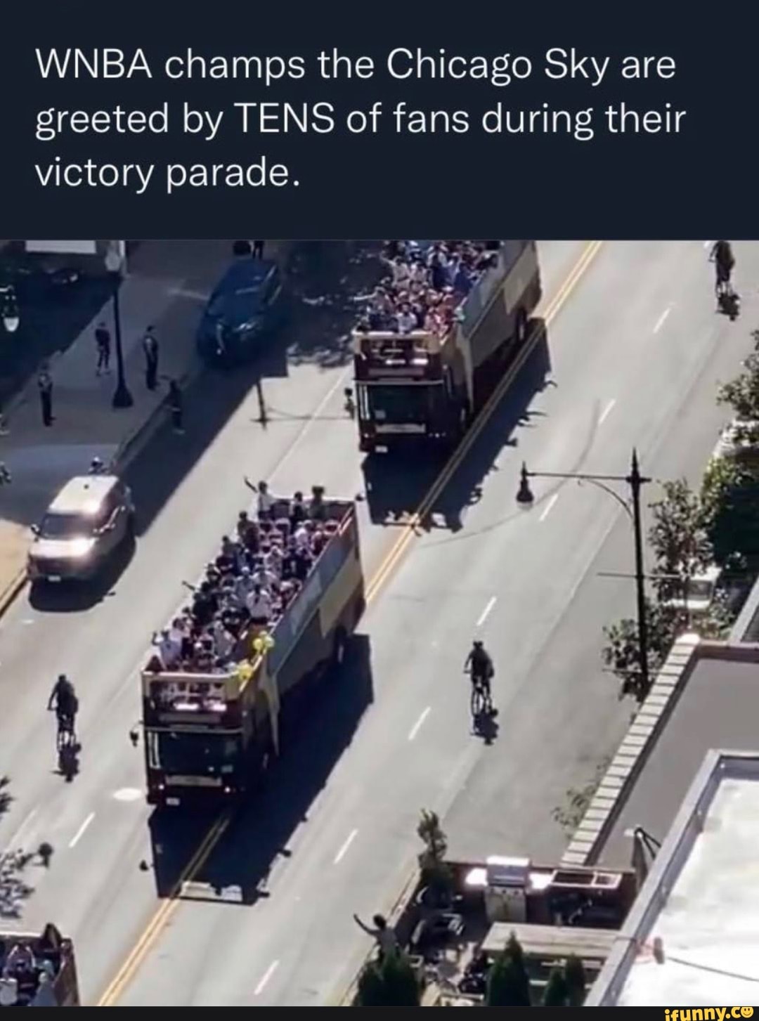 WNBA champs the Chicago Sky are greeted by TENS of fans during their ...