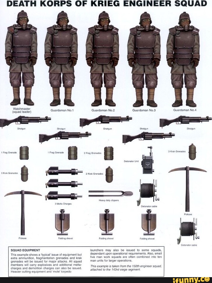 DEATH KORPS OF KRIEG ENGINEER SQUAD Watchmaster (Guardaman No.t ...