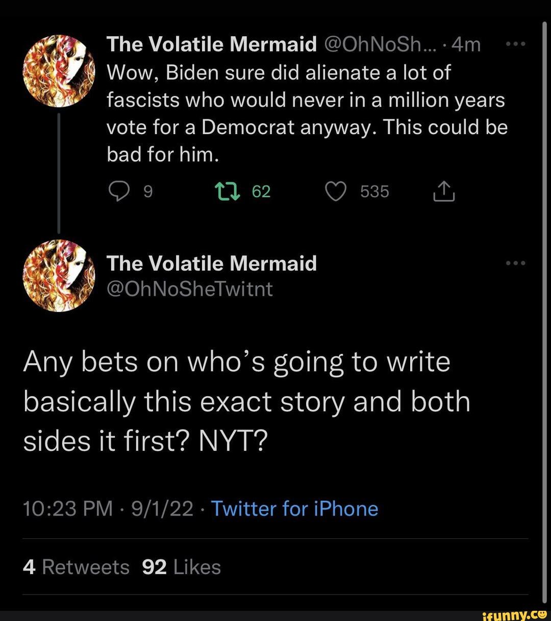 The Volatile Mermaid @OhNoSh... Wow, Biden sure did alienate a lot of ...