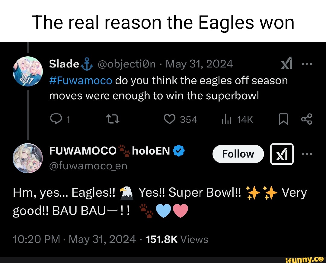 The real reason the Eagles won Slade ff, @abjectiOn - May 31, 2024 Xx # ...