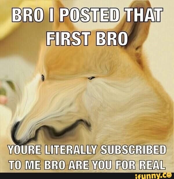 BRO I POSTED THAT FIRST BRO YOURE LITERALLY SUBSCRIBED TO ME BRO ARE ...