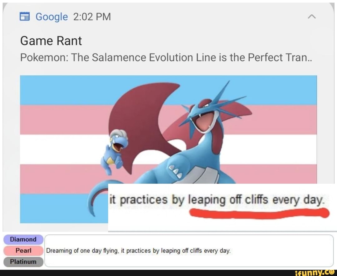 Google PM "A Game Rant Pokemon: The Salamence Evolution Line is the ...