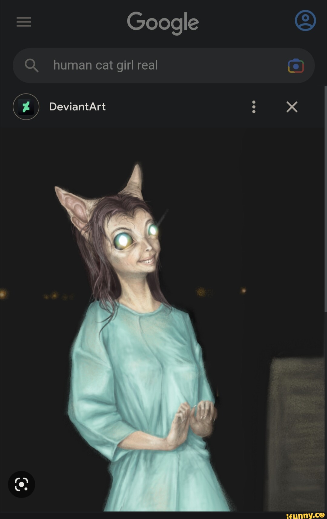 Google human cat girl real DeviantArt fe) - iFunny