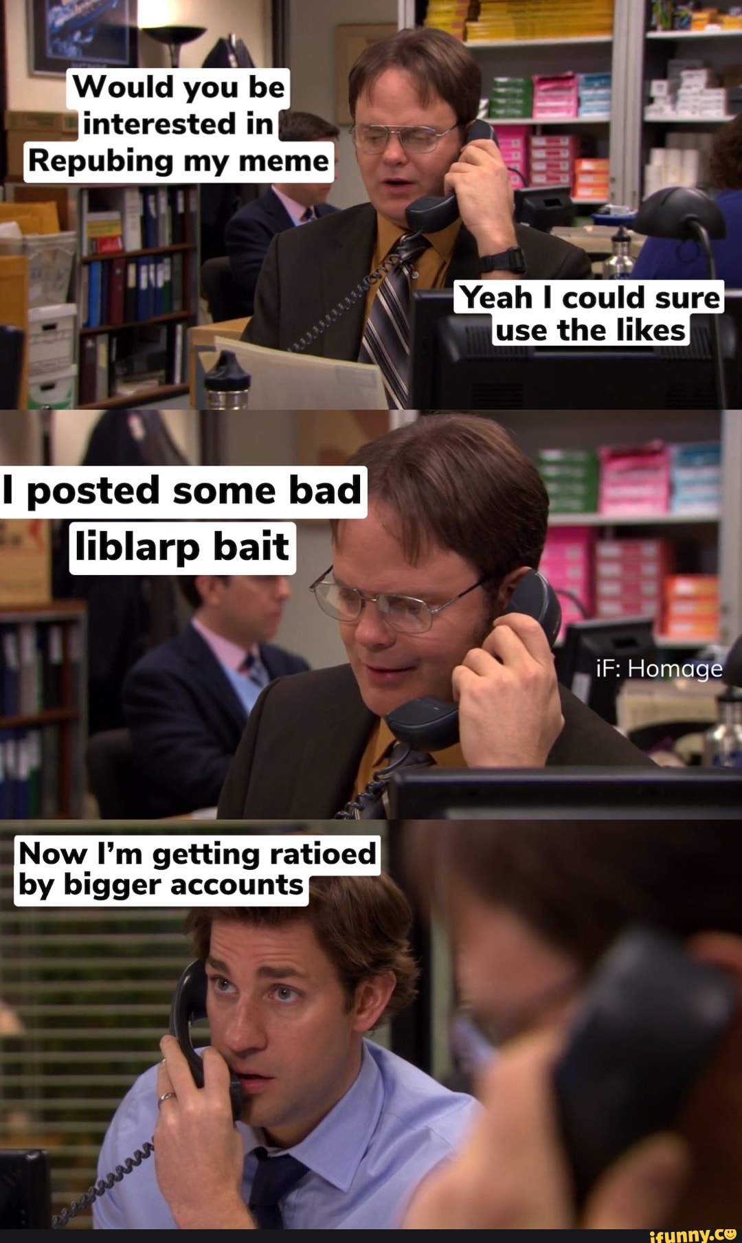 Would you be interested in Repubing my meme posted some bad liblarp ...