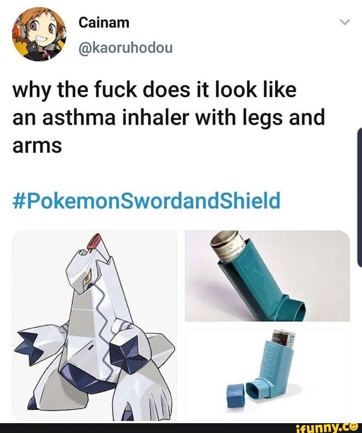 Why the fuck does it look like an asthma inhaler with legs and arms # ...