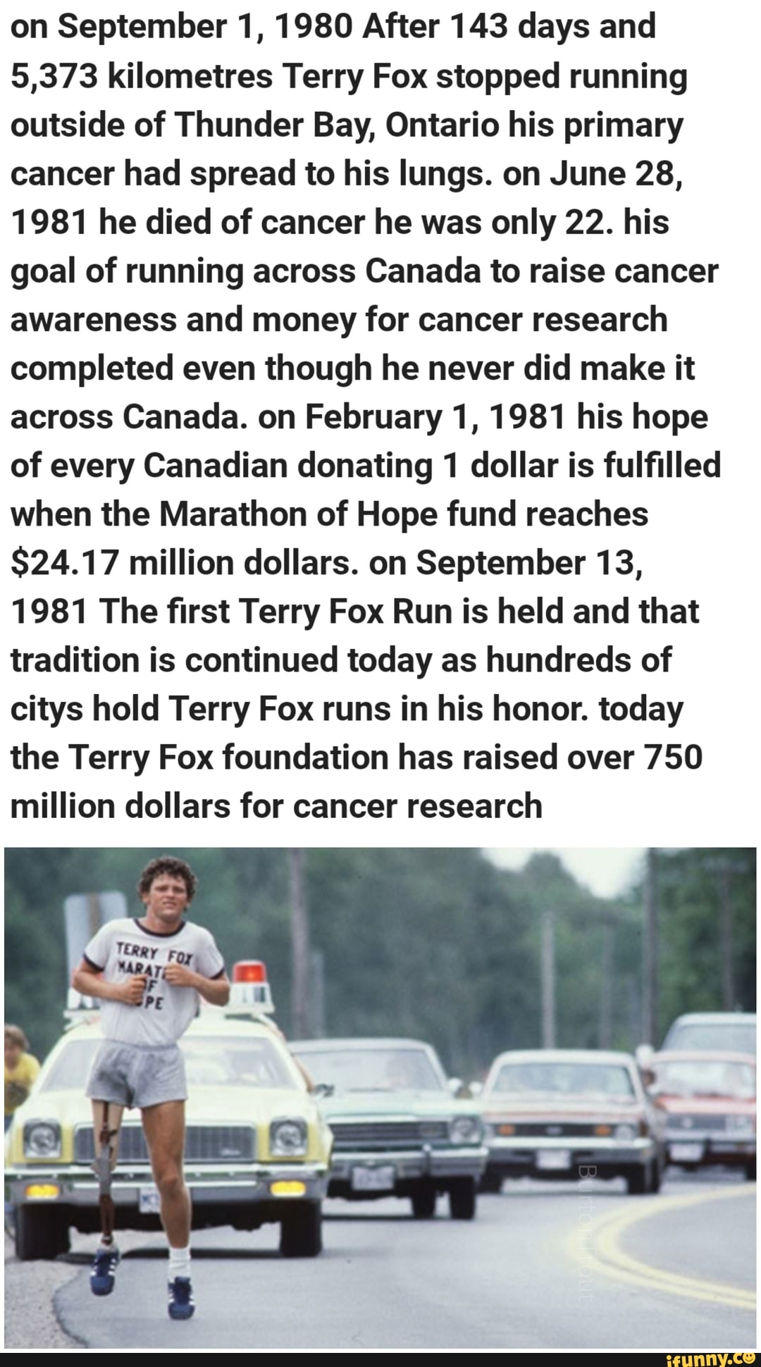Terryfox memes. Best Collection of funny Terryfox pictures on iFunny