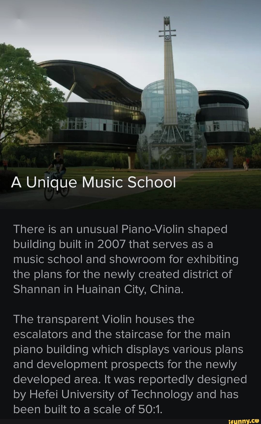 Piano-shaped music school - A Unique Music School There is an unusual ...