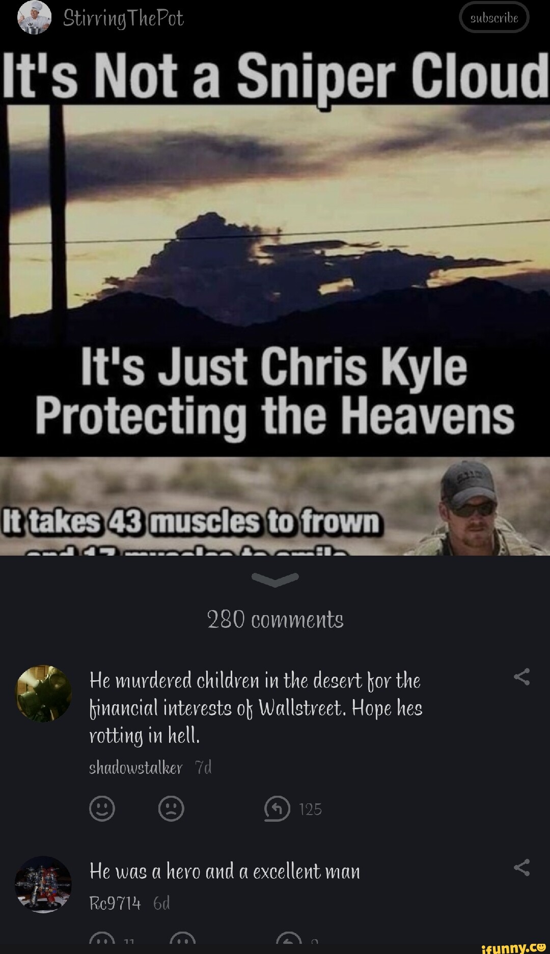 StivvingThePot I I I Not a Sniper Cloud It's Just Chris Kyle Protecting ...