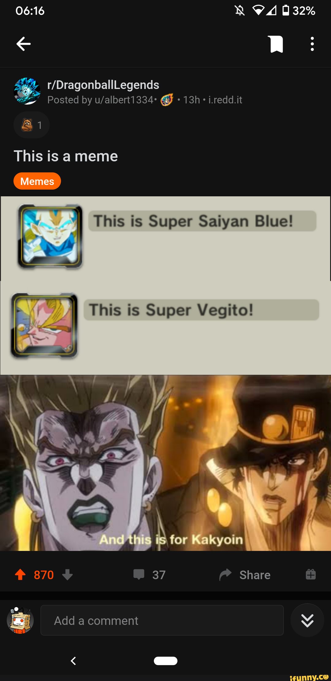 032% Posted by iredd.it This is meme Memes This is Super Saiyan Blue ...