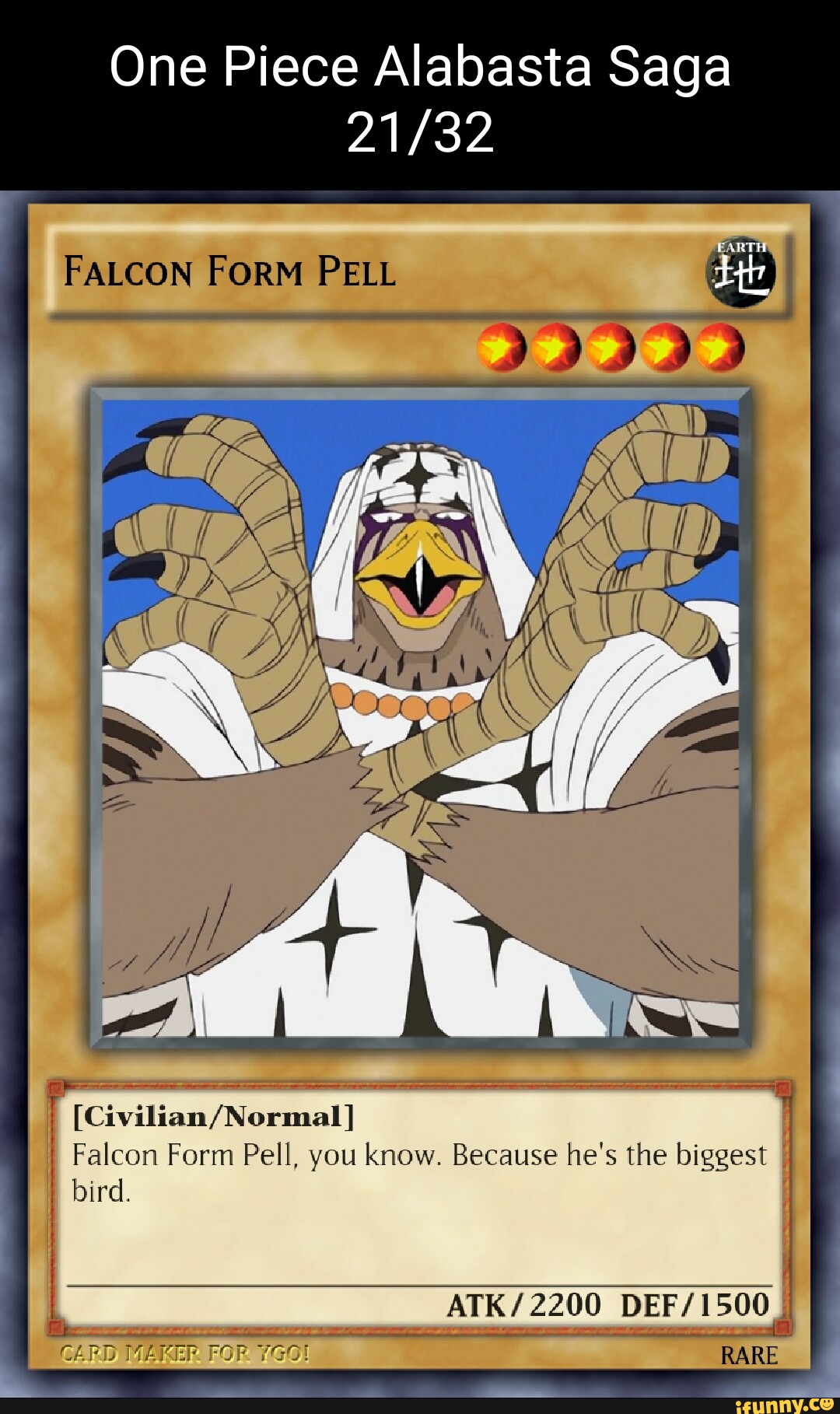One Piece Alabasta Saga FALCON FORM PELL Falcon Form Pell, you know ...