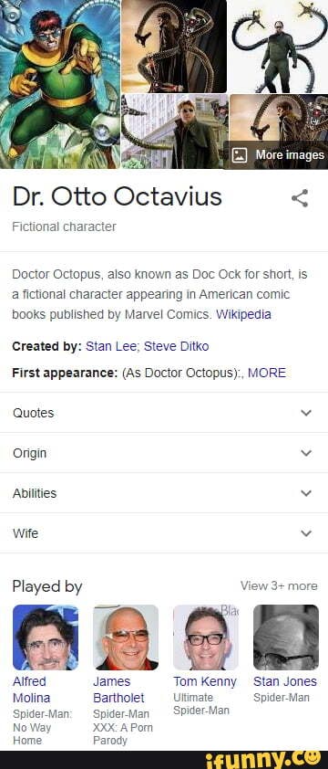 Dr. Otto Octavius Fictional character Doctor Octopus, also known as Doc ...