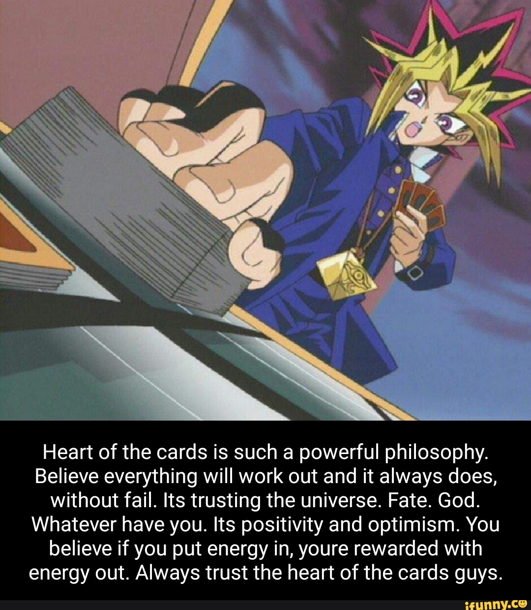 Heart of the cards is such a powerful philosophy. Believe everything ...