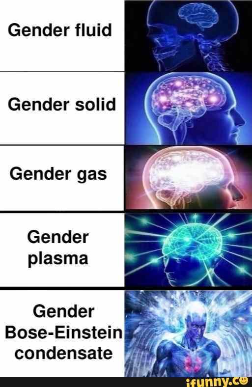 Gender fluid Gender solid Gender gas Gender plasma Gender Bose-Einstein ...