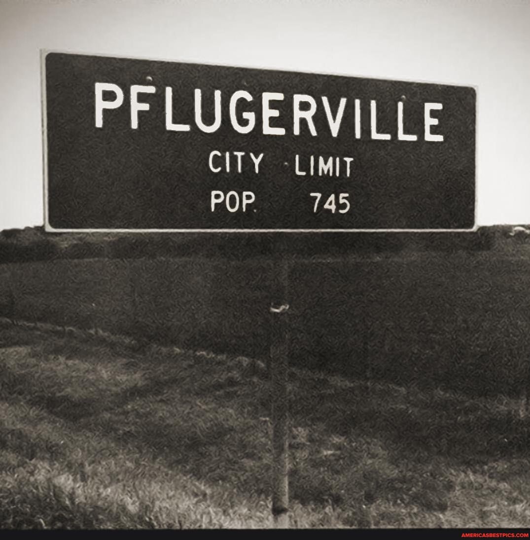 The Pflugerville, Texas city limit sign circa 1980. The current ...