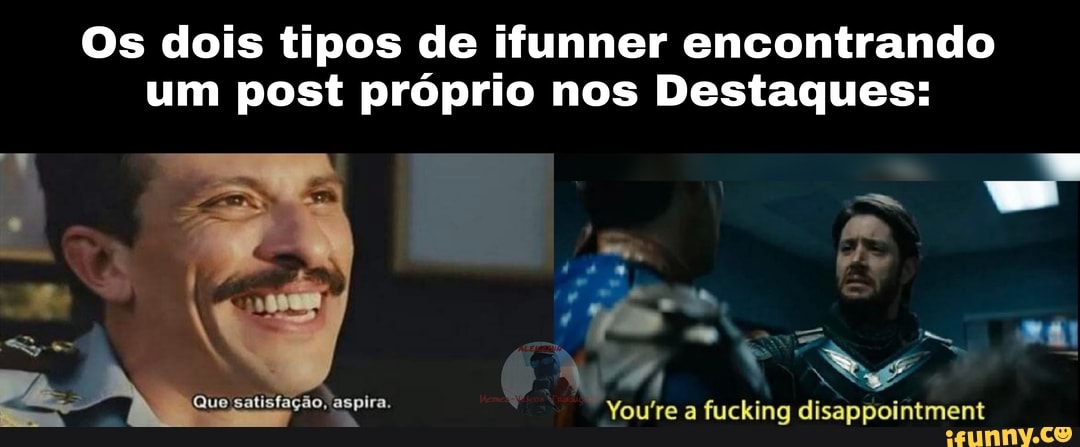 Os dois tipos de ifunner encontrando um post próprio nos Destaques: LA ...
