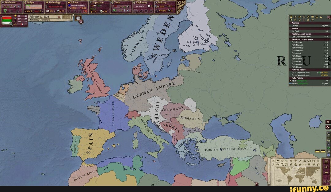 1936 borders. As you can see, Europe developed pretty much as expected ...