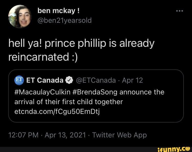 Comedy Princephillip Macaulay Culkin Homealone Joke Twitter