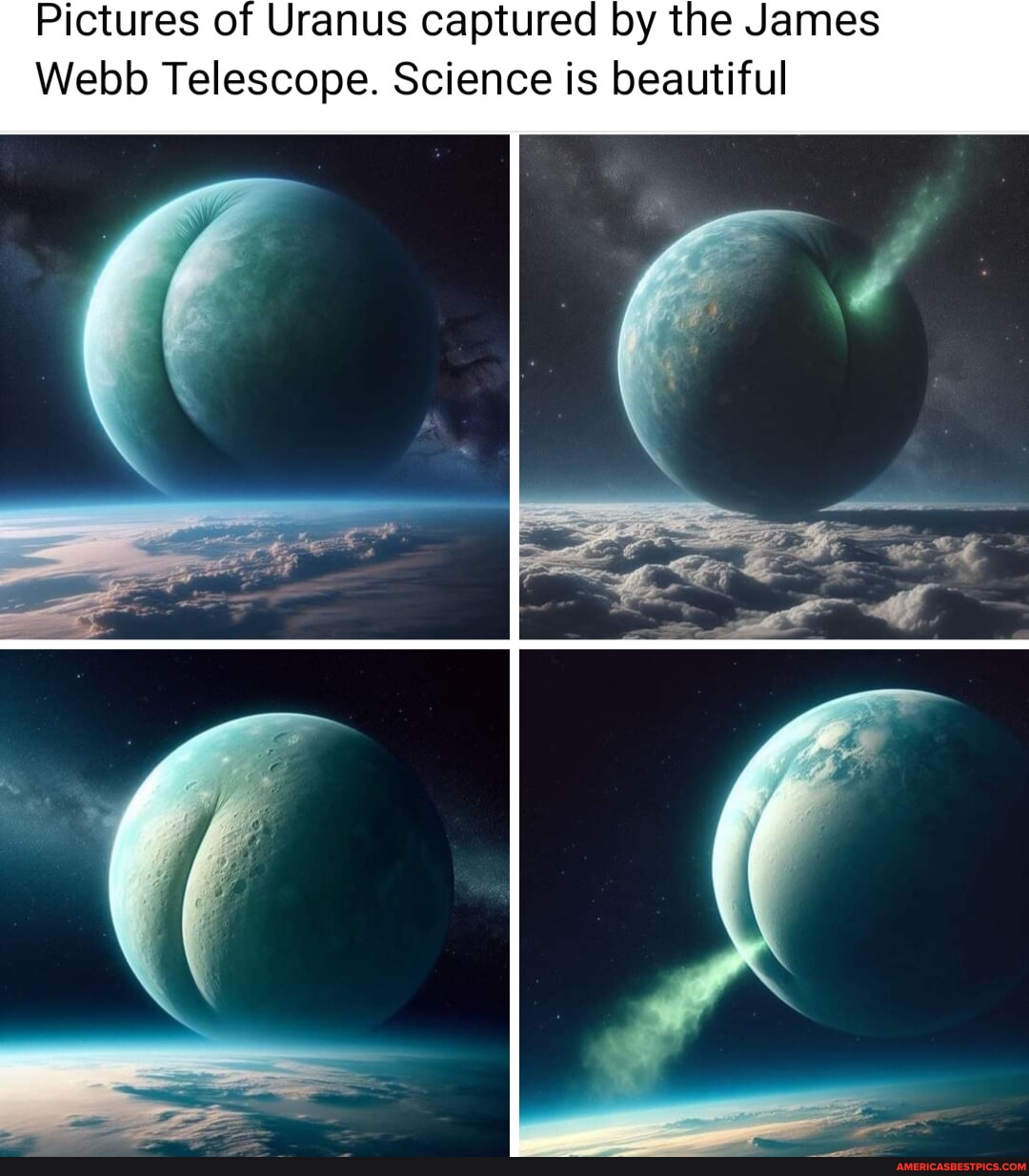 Pictures of Uranus captured by the James Webb Telescope. Science is beautiful - America’s best ...
