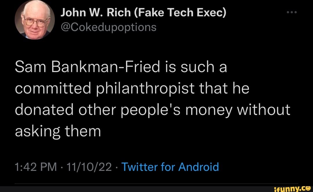Sam Bankman-Fried is such a committed philanthropist that he donated ...