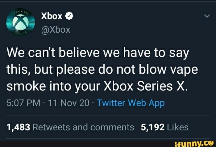 Xbox PR team shaking their heads in disbelief... - Xbox @ We can't ...