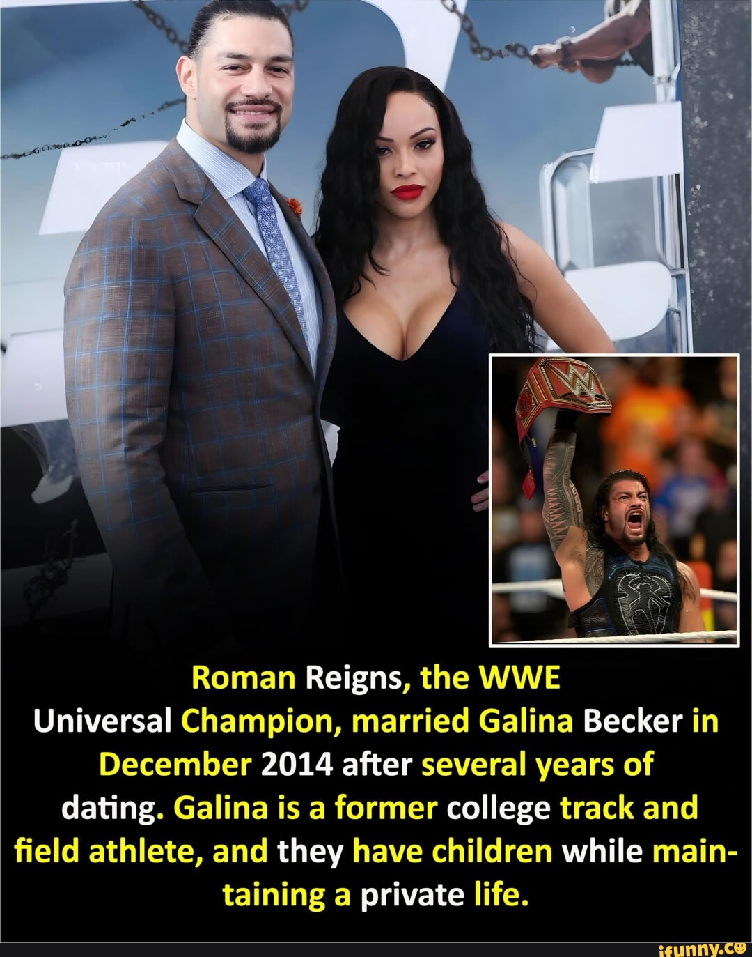 Roman Reigns, the WWE Universal Champion, married Galina Becker in ...